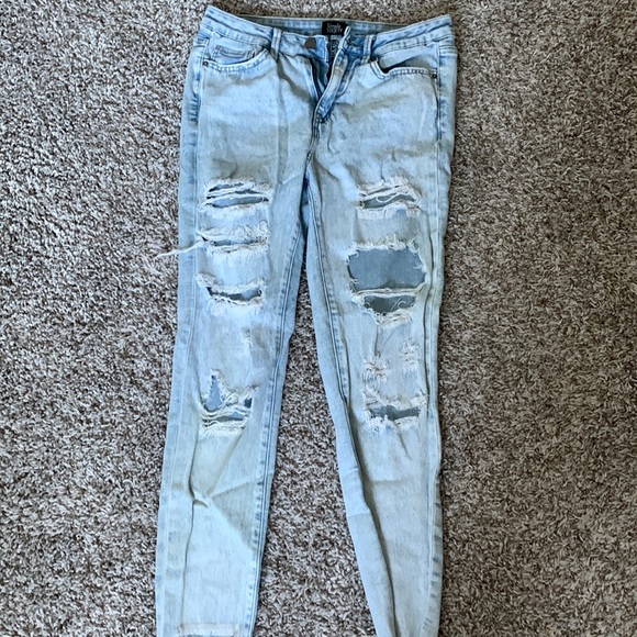 Jeans | Light Blue Denim Ripped Jeans | Poshmark